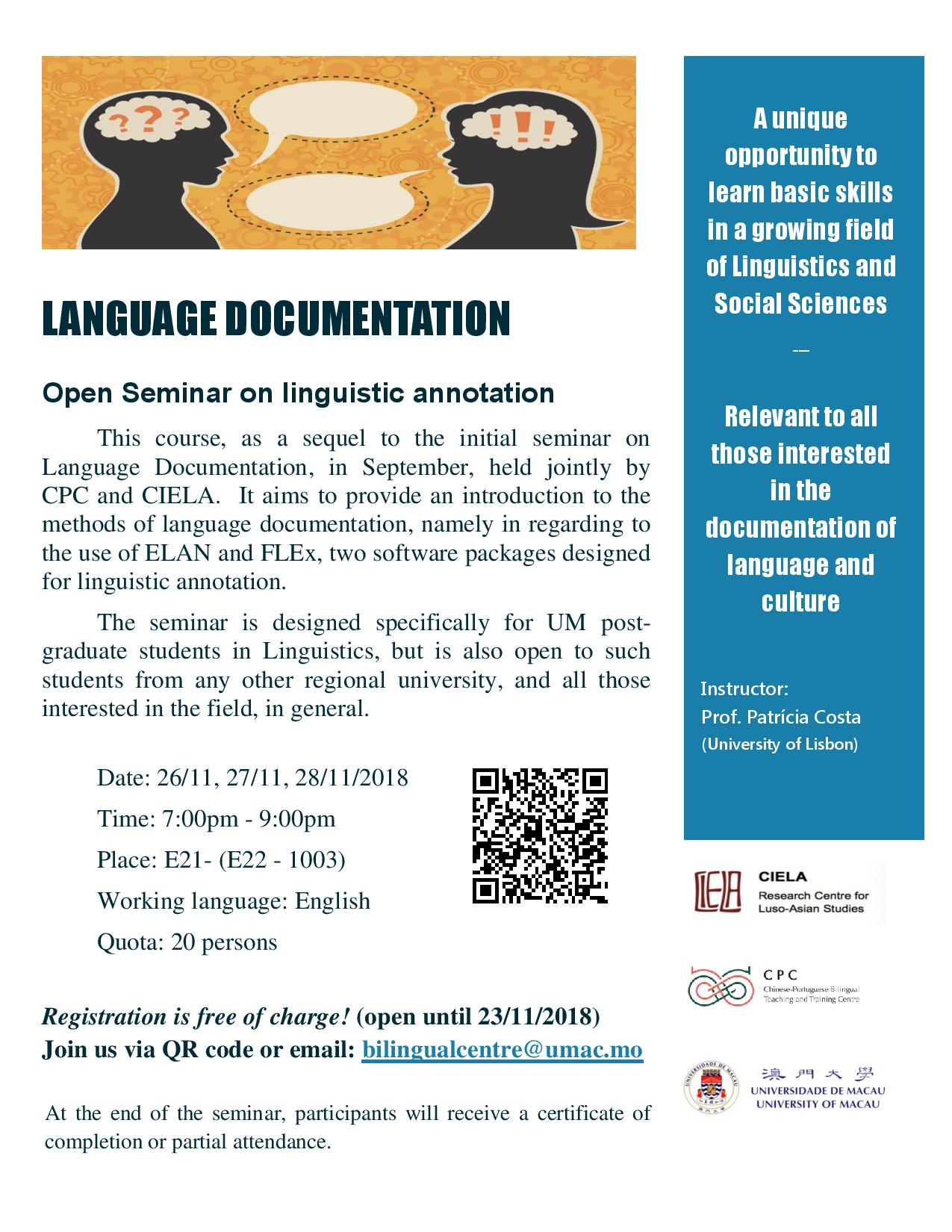 Seminar on Language Annotation – CIELA